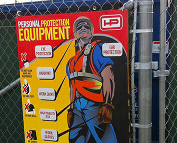 Construction Graphics Printing – Fence, Safety, Wayfinding